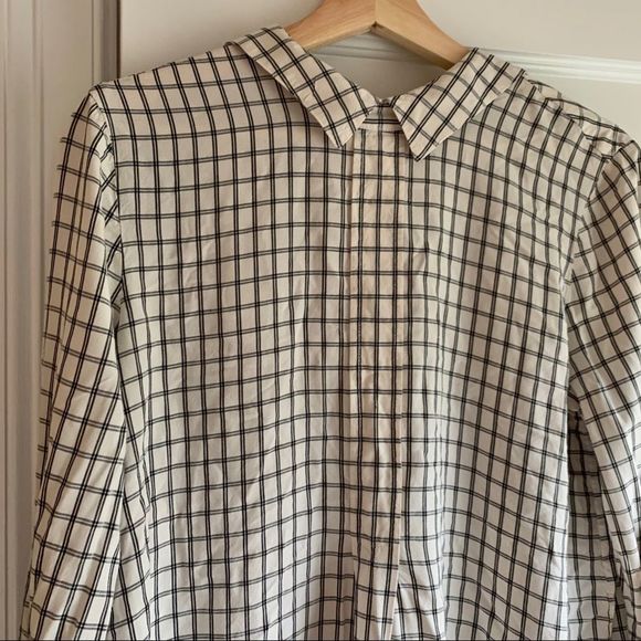 J. Jill | Tops | Black And White Windowpane Blouse | Poshmark